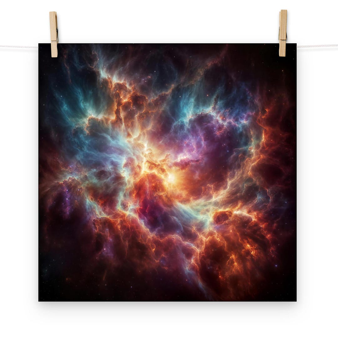 Galaxy Art Print, Swirling Nebula Wall Art, Space Lover Home Decor ...