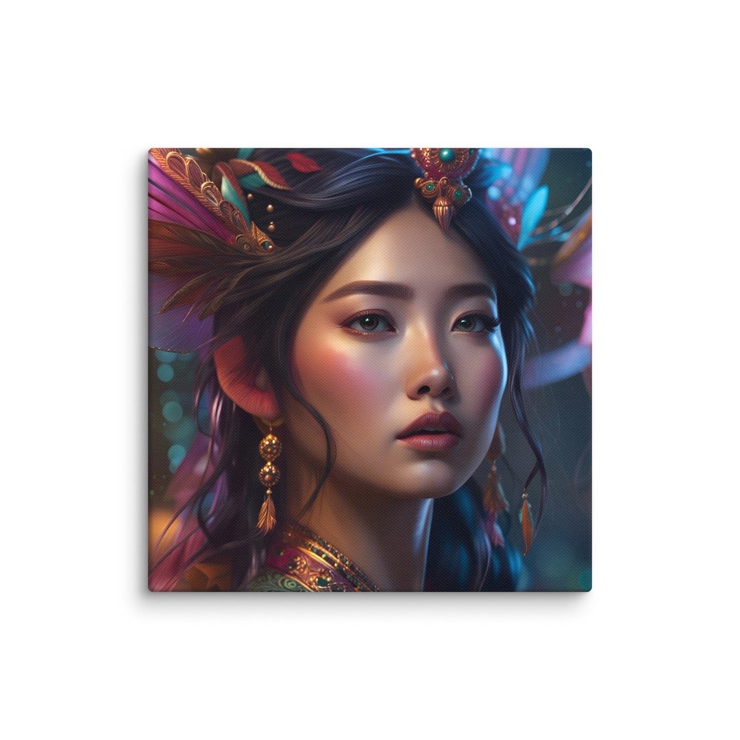 Fairy House Décor on Canvas , Fairy Core Themed Décor for Girls' Room ...