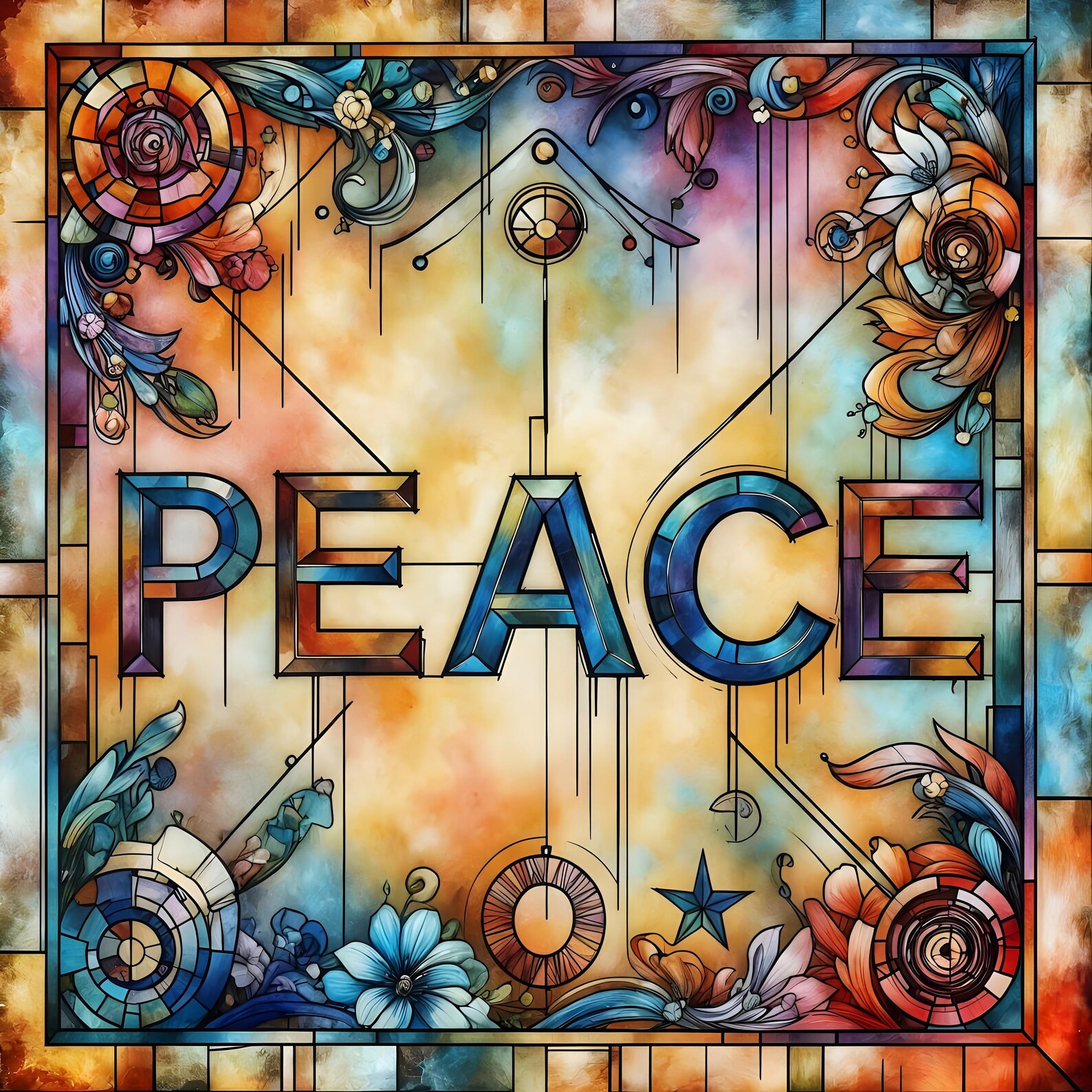 Peace Art Print: 10 Customizable Designs From Watercolor to Gothic ...