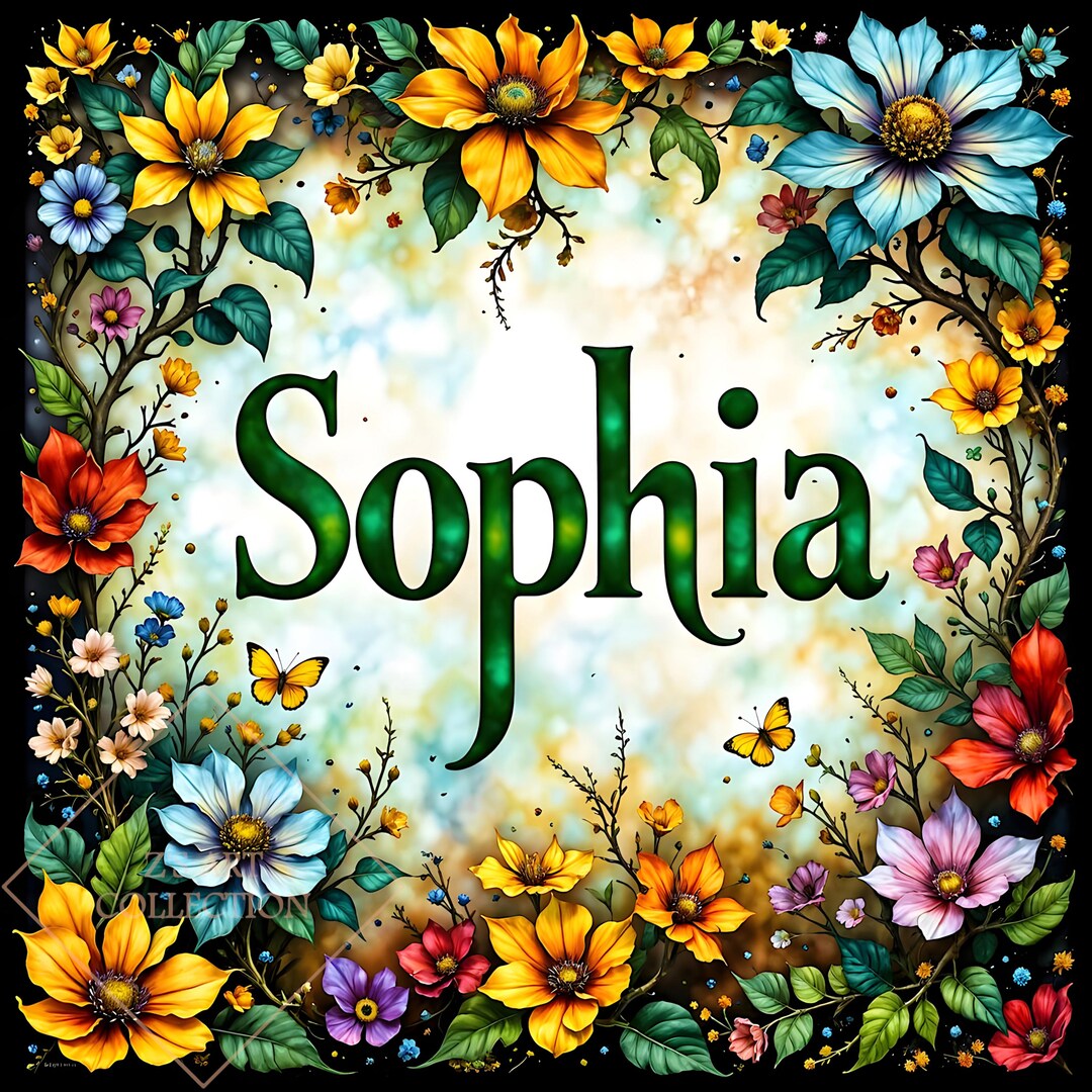 Custom Butterfly & Flower Name Art for Her - Personalized Wall Art ...