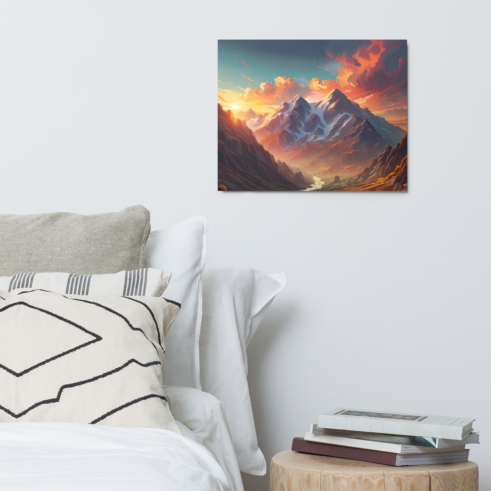 Serene Morning Mountain Sunrise Landscape Breathtaking Nature Art Print ...
