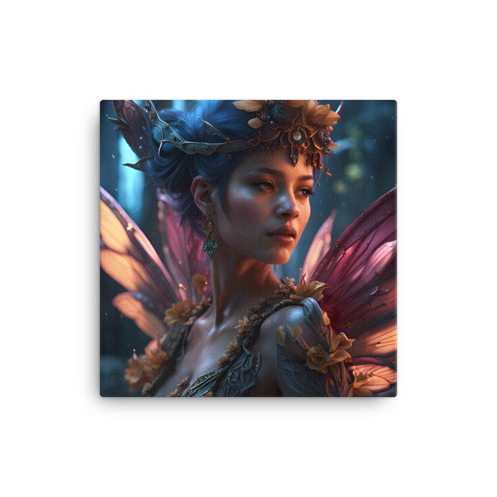 Enchanting Forest Fairy Portrait Fairy Canvas Art Series 3 Beautiful ...