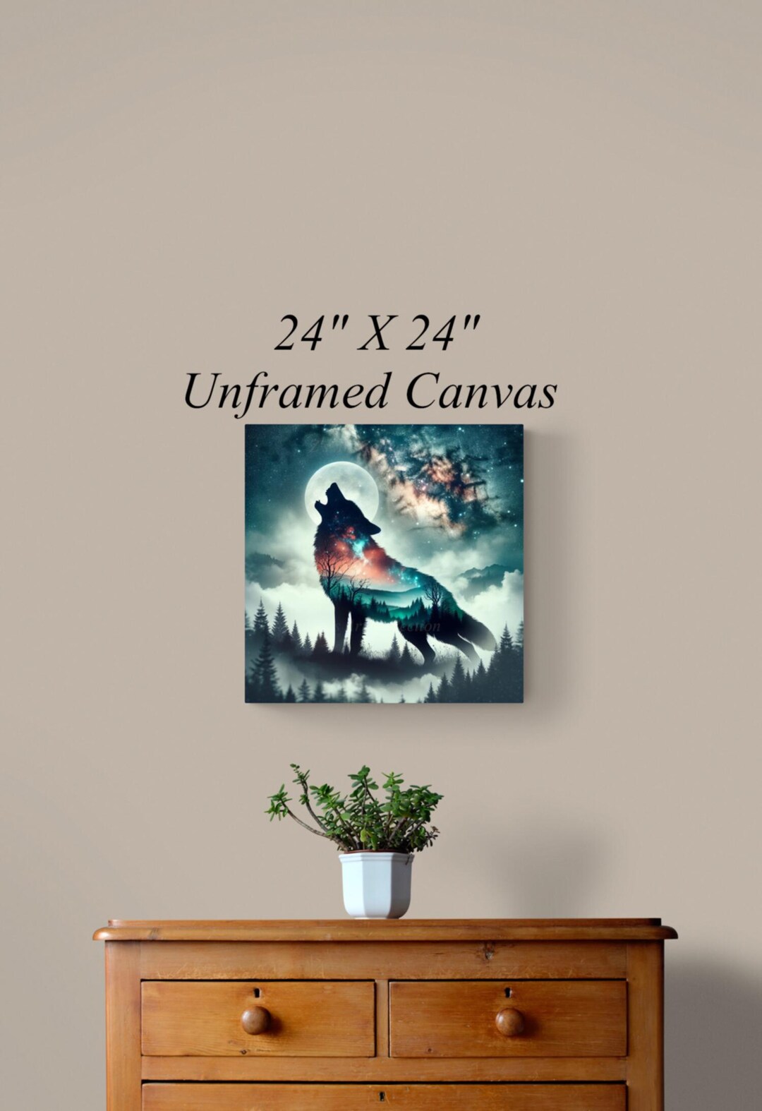 Wolf Howling Canvas, Wolf Canvas Print, Howling Print, Wolf Wall Art ...