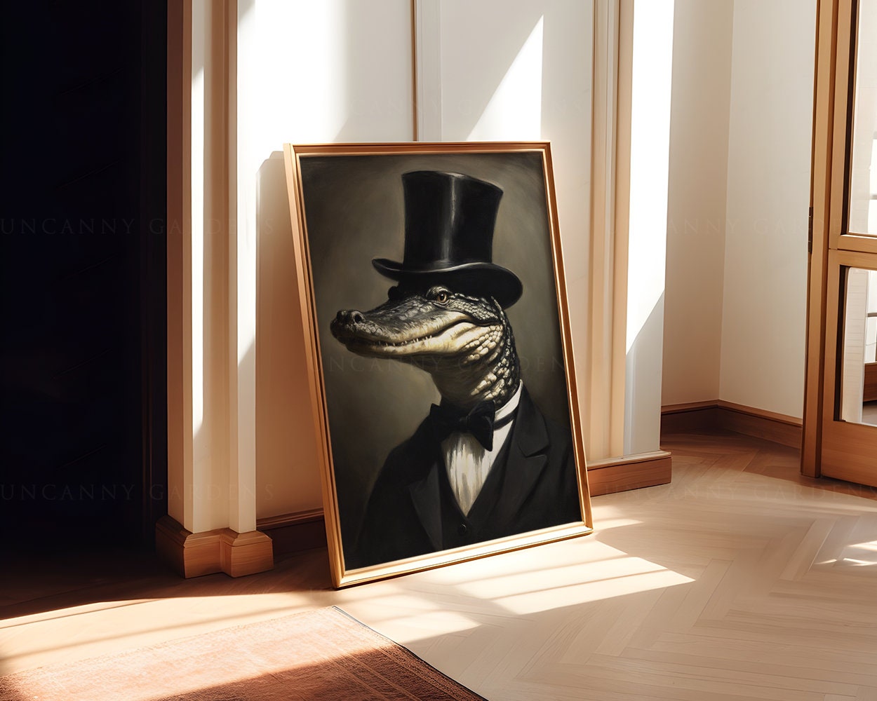 Mr Alligator, Victorian Gentleman, Gothic Crocodile Portrait, Vintage ...