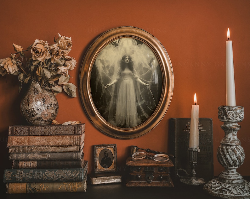 Victorian Haunted Woman, Ectoplasm, Spiritual Medium, Apparition, Victorian Ghost Photo ...