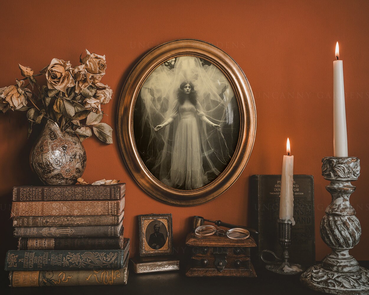 Victorian Haunted Woman, Ectoplasm, Spiritual Medium, Apparition ...
