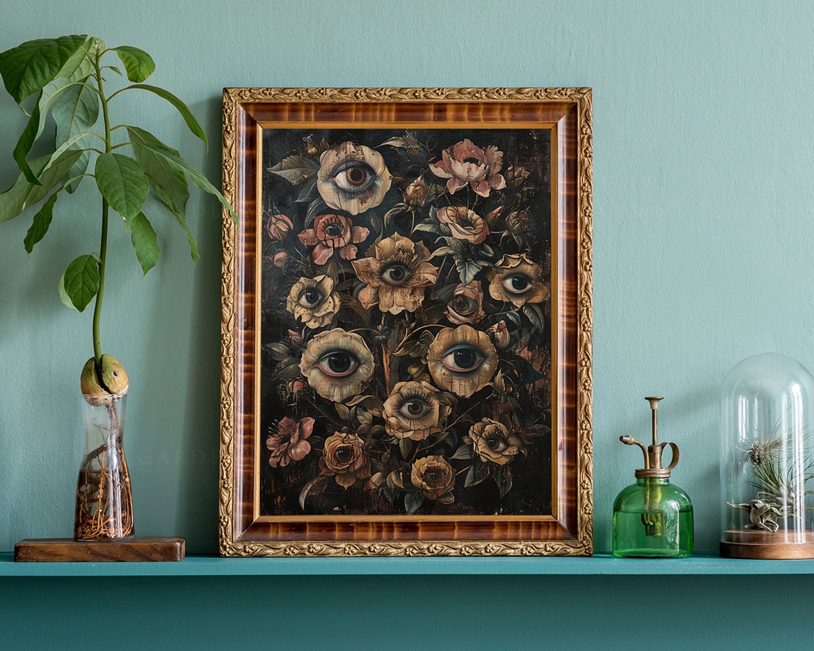 Strange Flowers Wall Decor, Weird Art Print, Weirdcore, Gothic Home ...