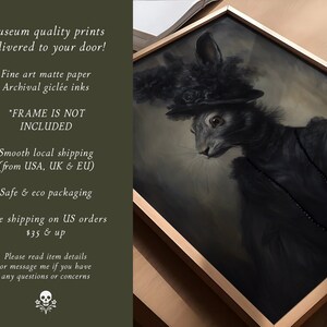 My Hare Lady, Victorian Hare Portrait, Goth Animals, Dark Cottagecore ...