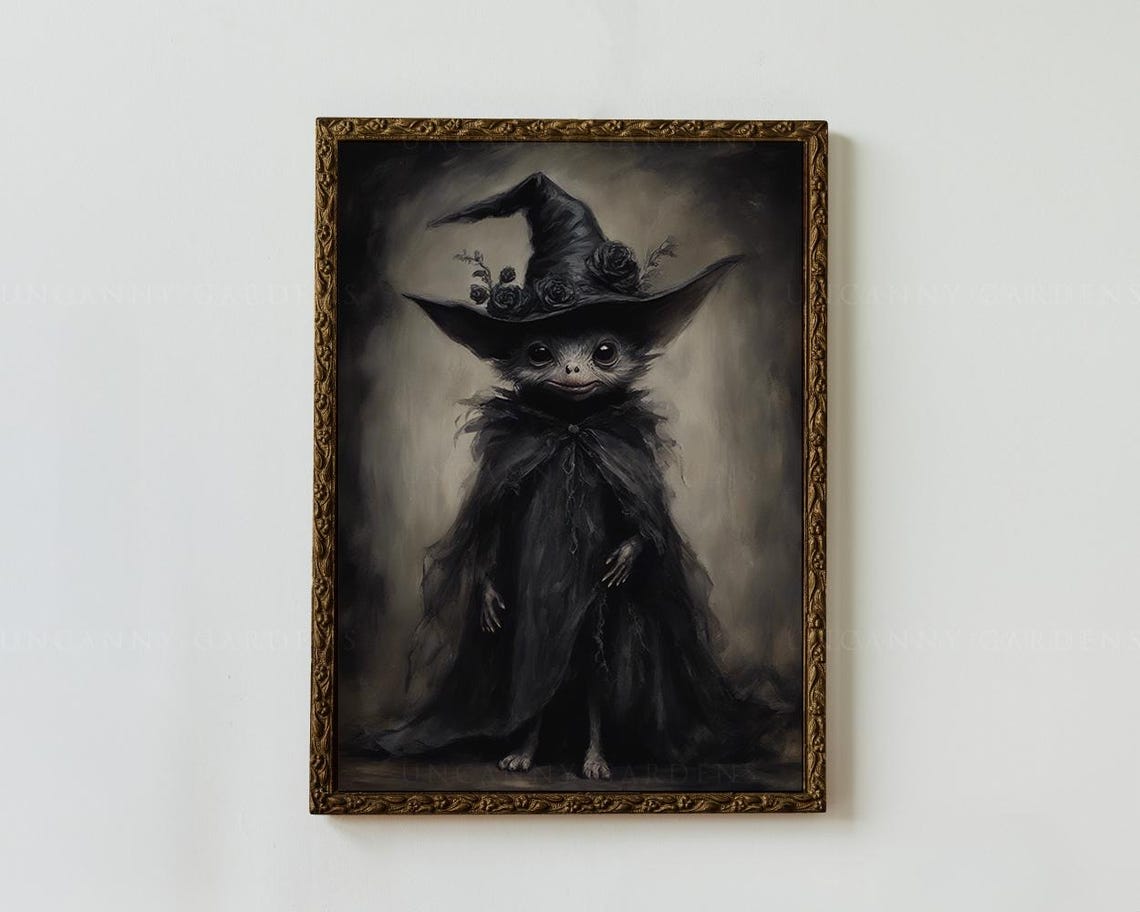 Halloween Bat Decor, Goblincore, Cute Witchy Gifts, Wicca, Bat Witch ...