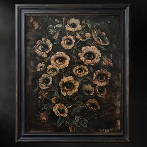 Botanical Goth Print, Victorian Gothic Home Decor, Witchy Goth Room ...