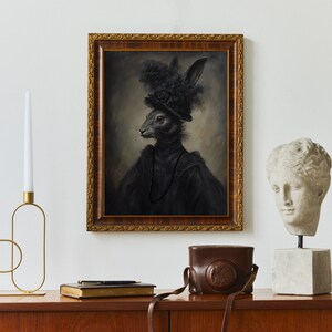 My Hare Lady, Victorian Hare Portrait, Goth Animals, Dark Cottagecore ...