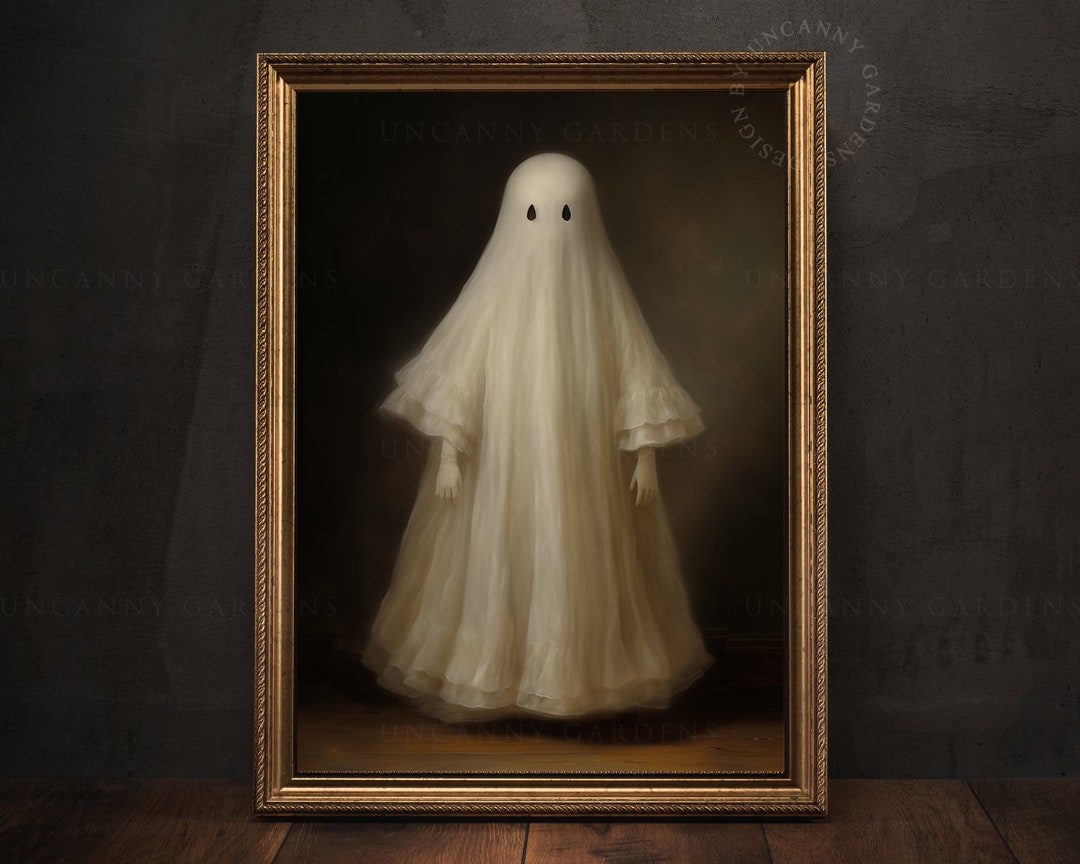 Victorian Ghost Art Print, Aesthetic Room Decor, Dark Academia Print ...