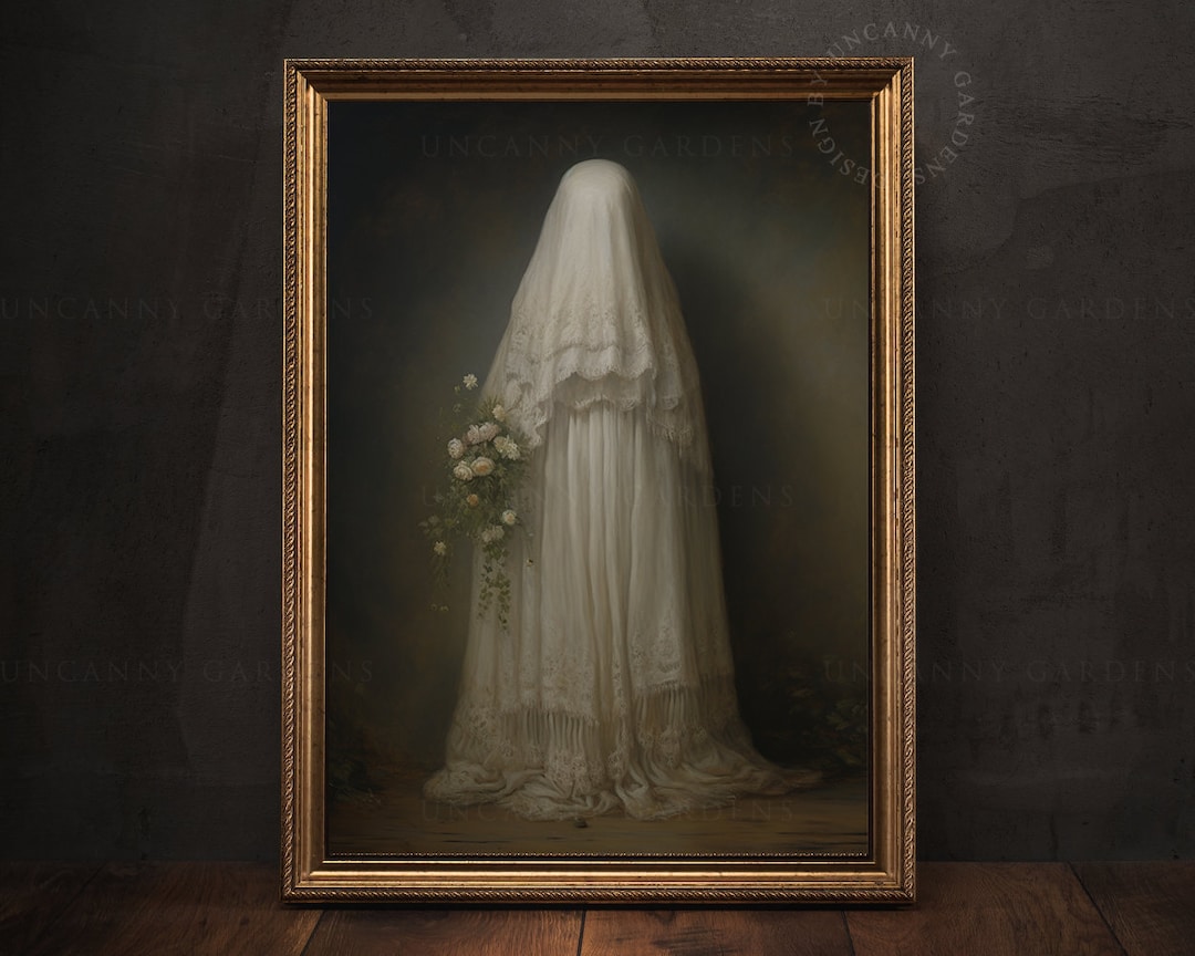 Spooky Bride, Romantic Ghost, Dark Academia Decor, Victorian Goth Decor ...