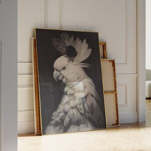 Madame Cockatoo Victorian Bird Portrait Art Print, Old Parrot Portrait ...