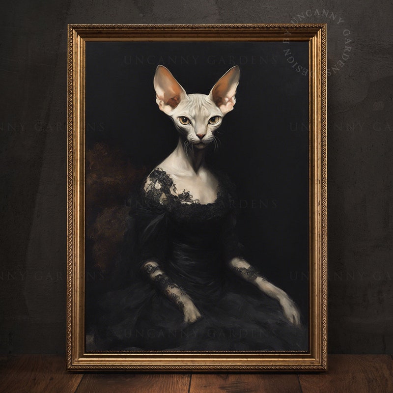 Sphynx Cat Art - Etsy