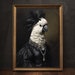 Victorian Cockatoo Portrait Gothic Parrot Wall Art, Dark Academia Print ...