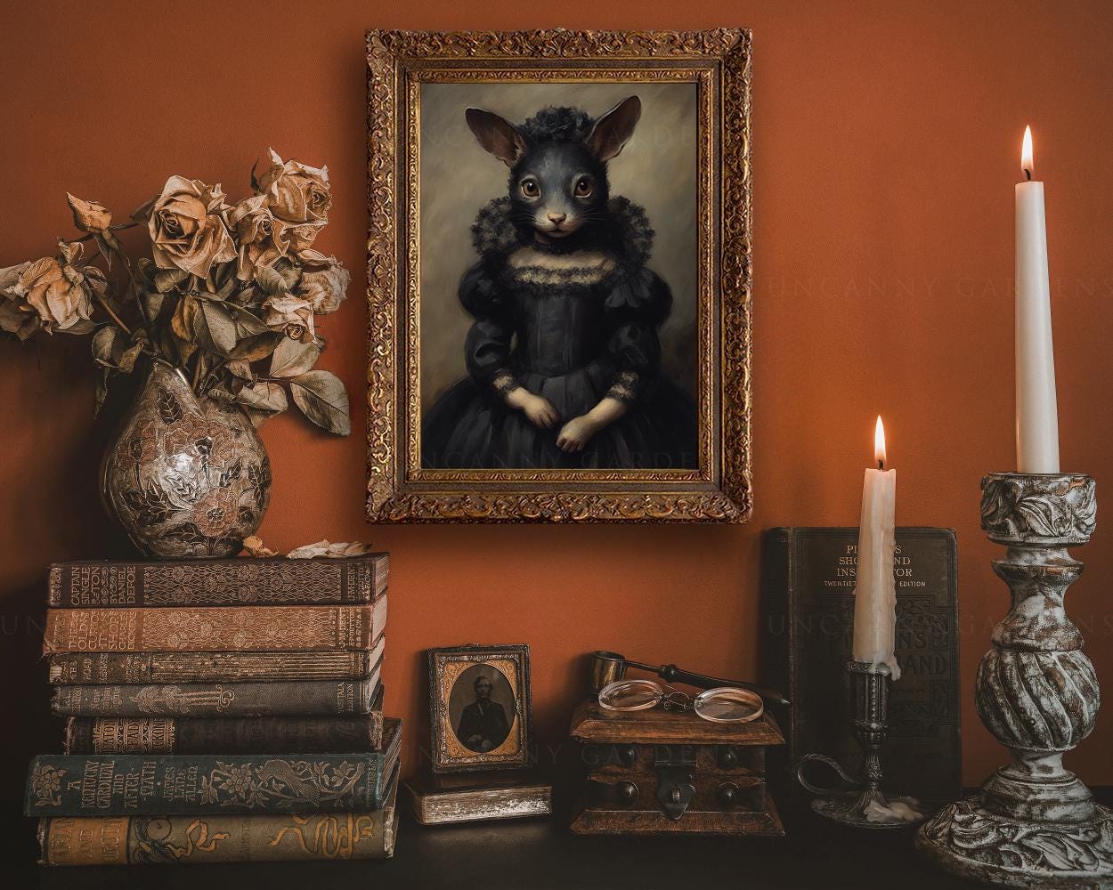 Victorian Chupacabra Princess, Unique Halloween Decor, Chupy Gift for ...