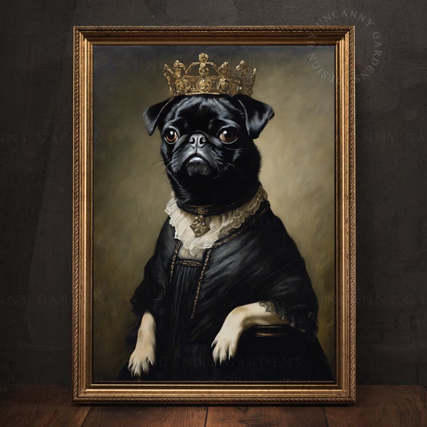 Black Pug Art - Etsy