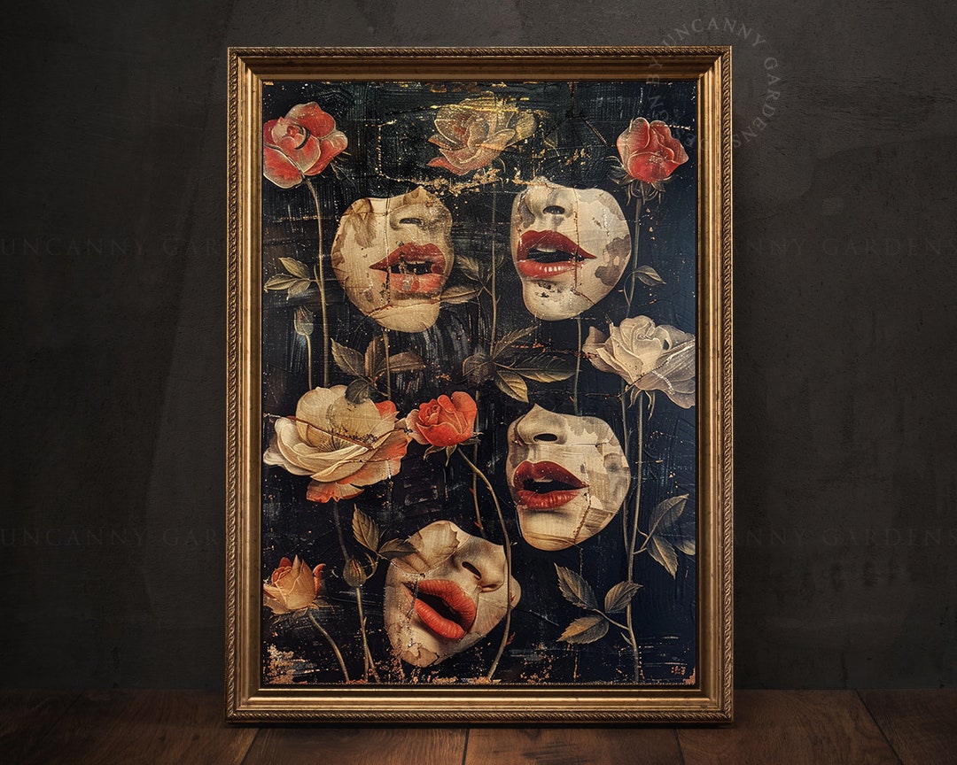 Surreal Collage Art, Vintage Poster, Unique Gift for Her, Trippy Poster ...