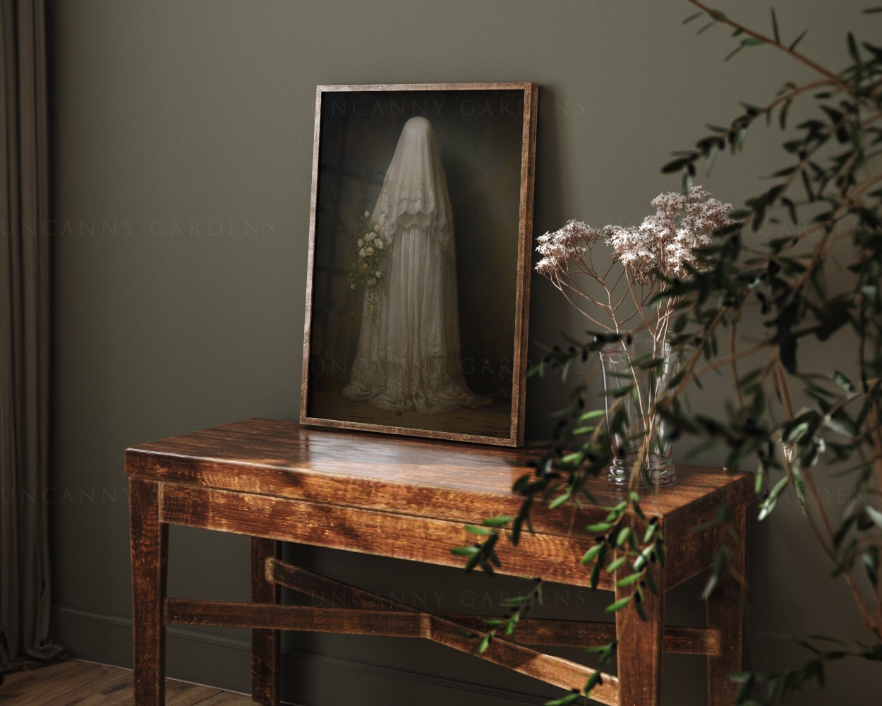 Spooky Bride, Romantic Ghost, Dark Academia Decor, Victorian Goth Decor ...