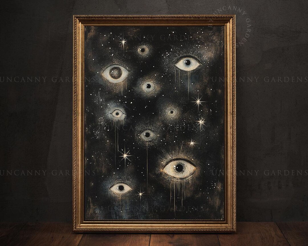 Celestial Eyes, All Seeing Eye, Surreal Art Print, Moody Cloud Art ...