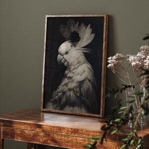 Madame Cockatoo Victorian Bird Portrait Art Print, Old Parrot Portrait ...