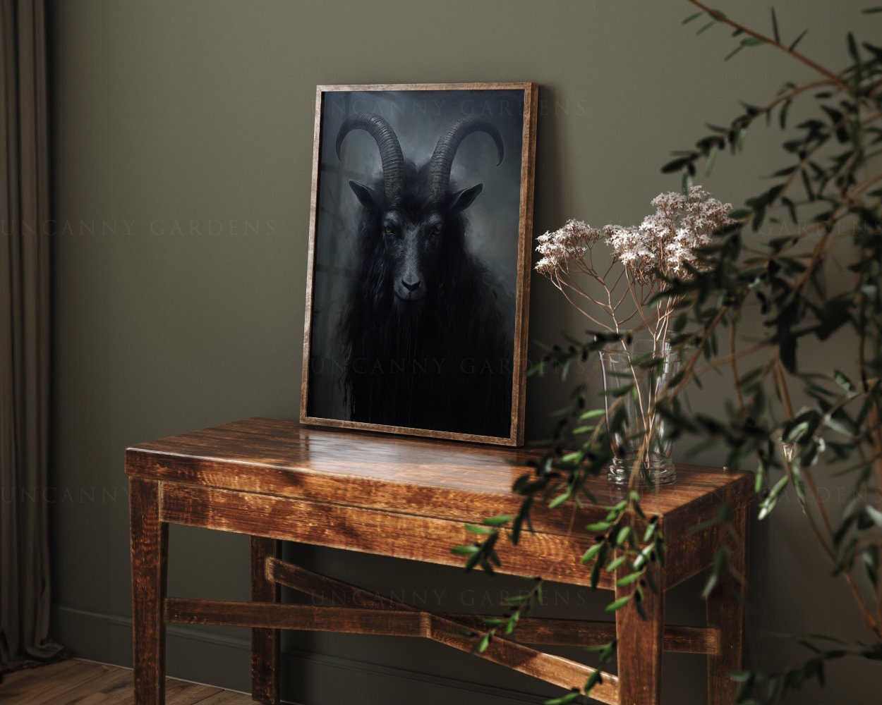 Black Phillip Wall Art, Black Goat Print, Occult Art, Dark Moody Prints ...