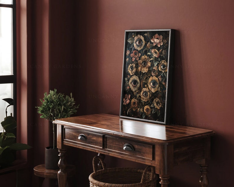 Strange Flowers Wall Decor, Weird Art Print, Weirdcore, Gothic Home ...