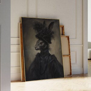 My Hare Lady, Victorian Hare Portrait, Goth Animals, Dark Cottagecore ...