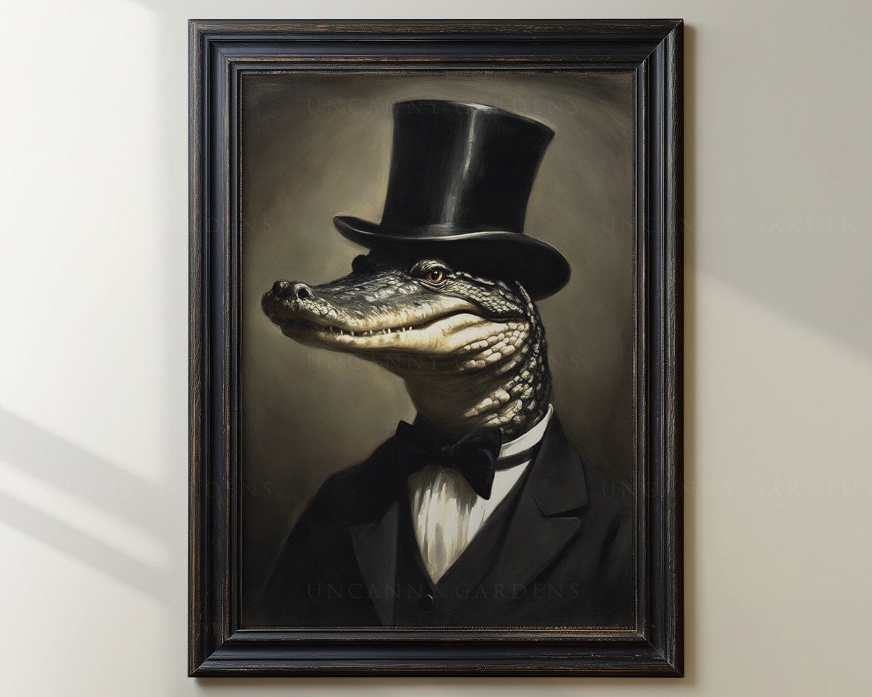 Mr Alligator, Victorian Gentleman, Gothic Crocodile Portrait, Vintage Animal Art Print Poster ...