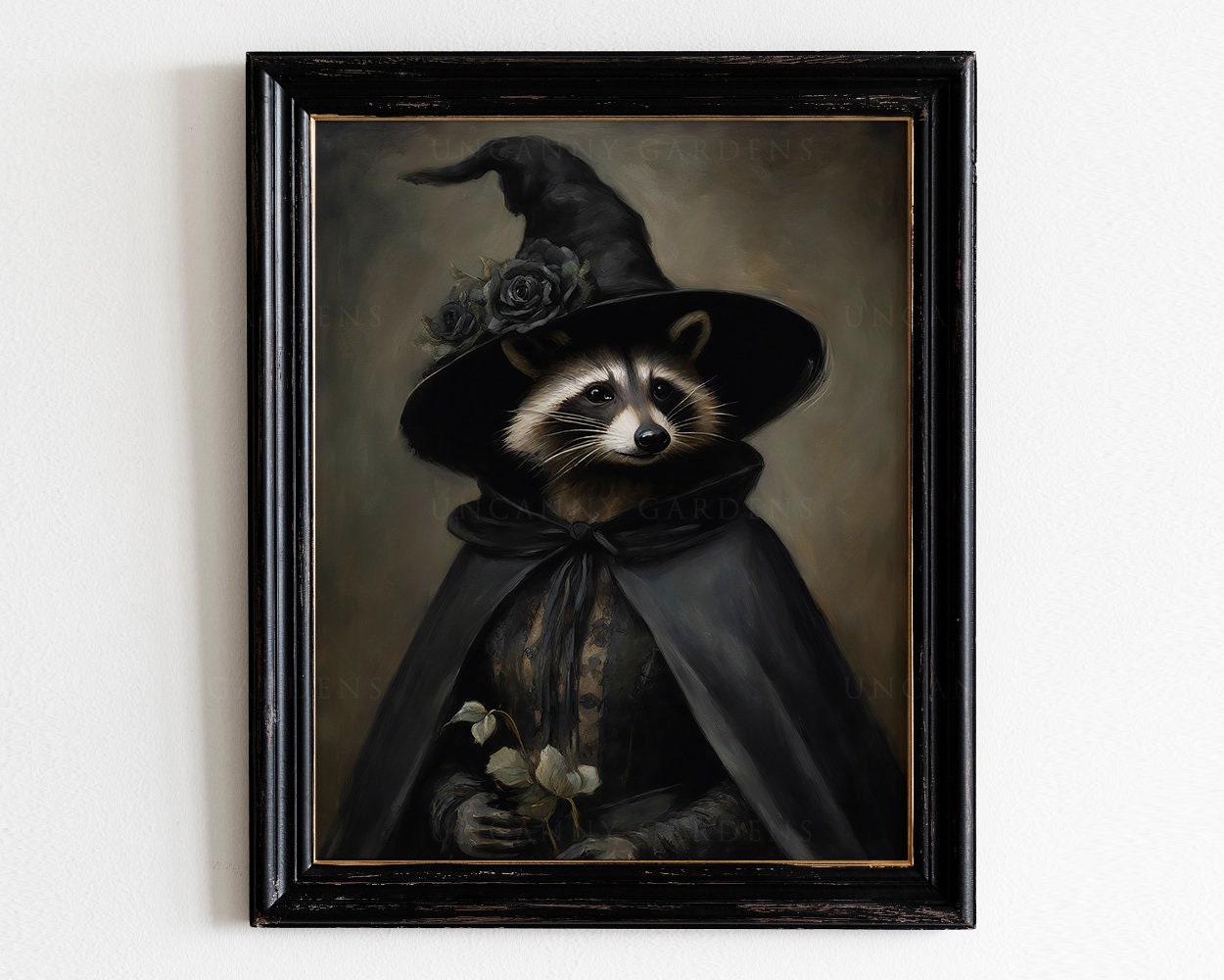 Raccoon Witch Art Print, Witchy Decor, Dark Cottagecore Poster ...
