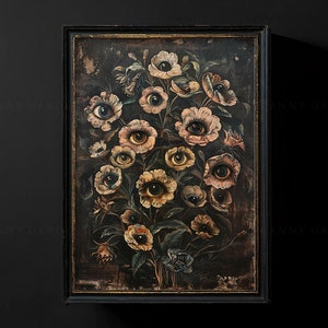 Botanical Goth Print, Victorian Gothic Home Decor, Witchy Goth Room ...