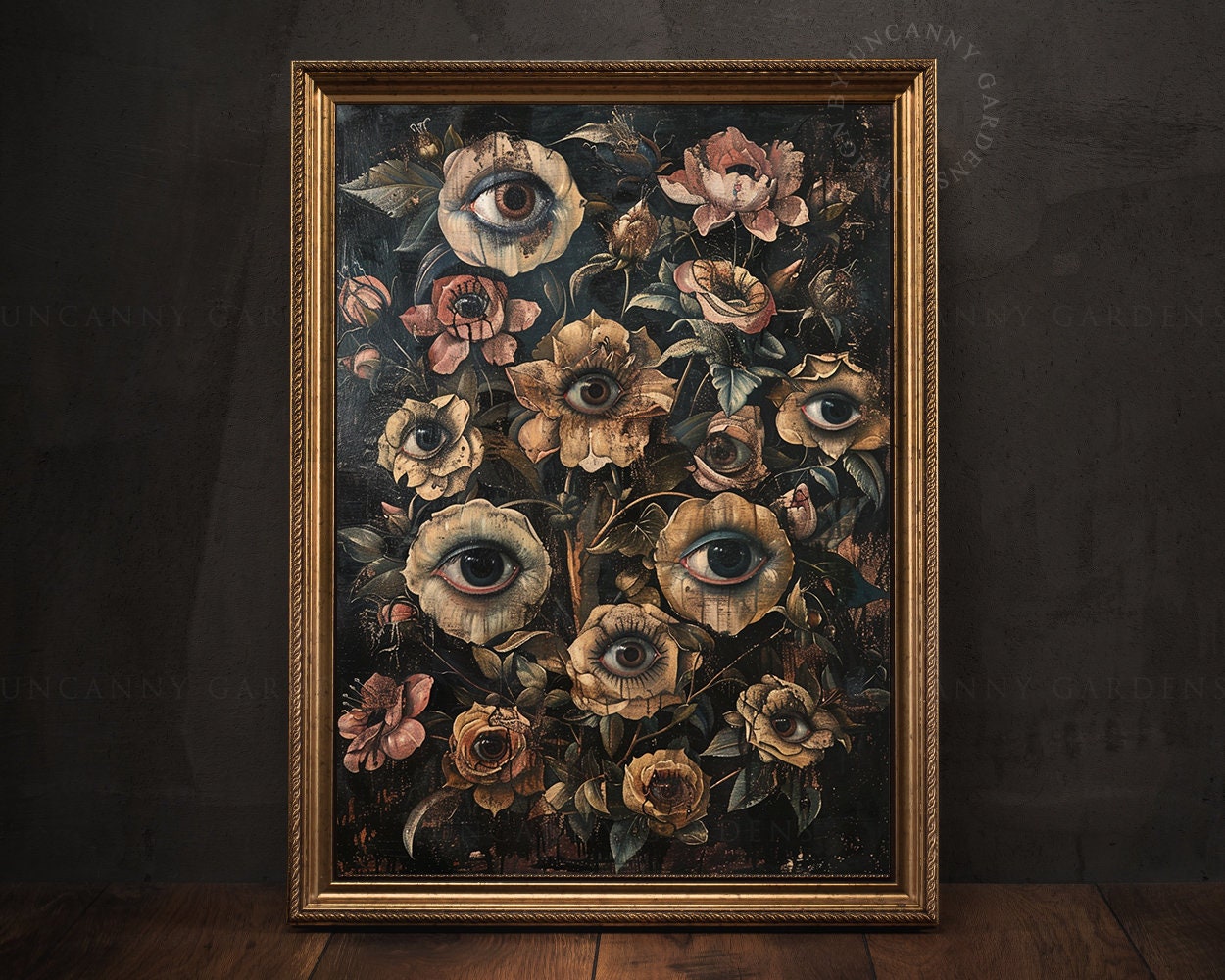 Strange Flowers Wall Decor, Weird Art Print, Weirdcore, Gothic Home ...
