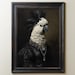 Victorian Cockatoo Portrait Gothic Parrot Wall Art, Dark Academia Print ...