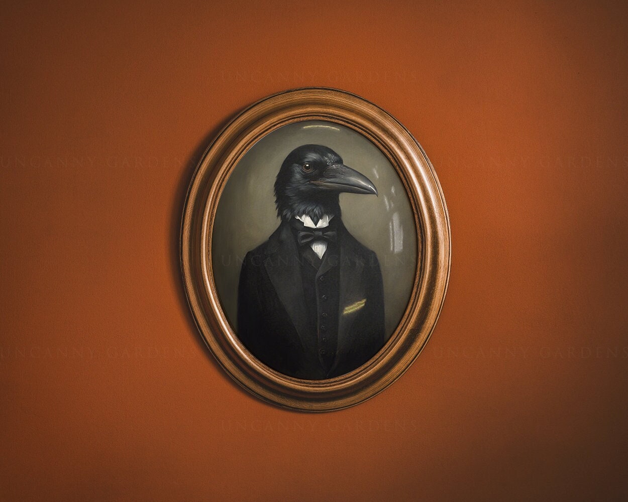 Mr Raven Wall Art, Crow Print, Gothic Victorian Crow, Home Decor ...