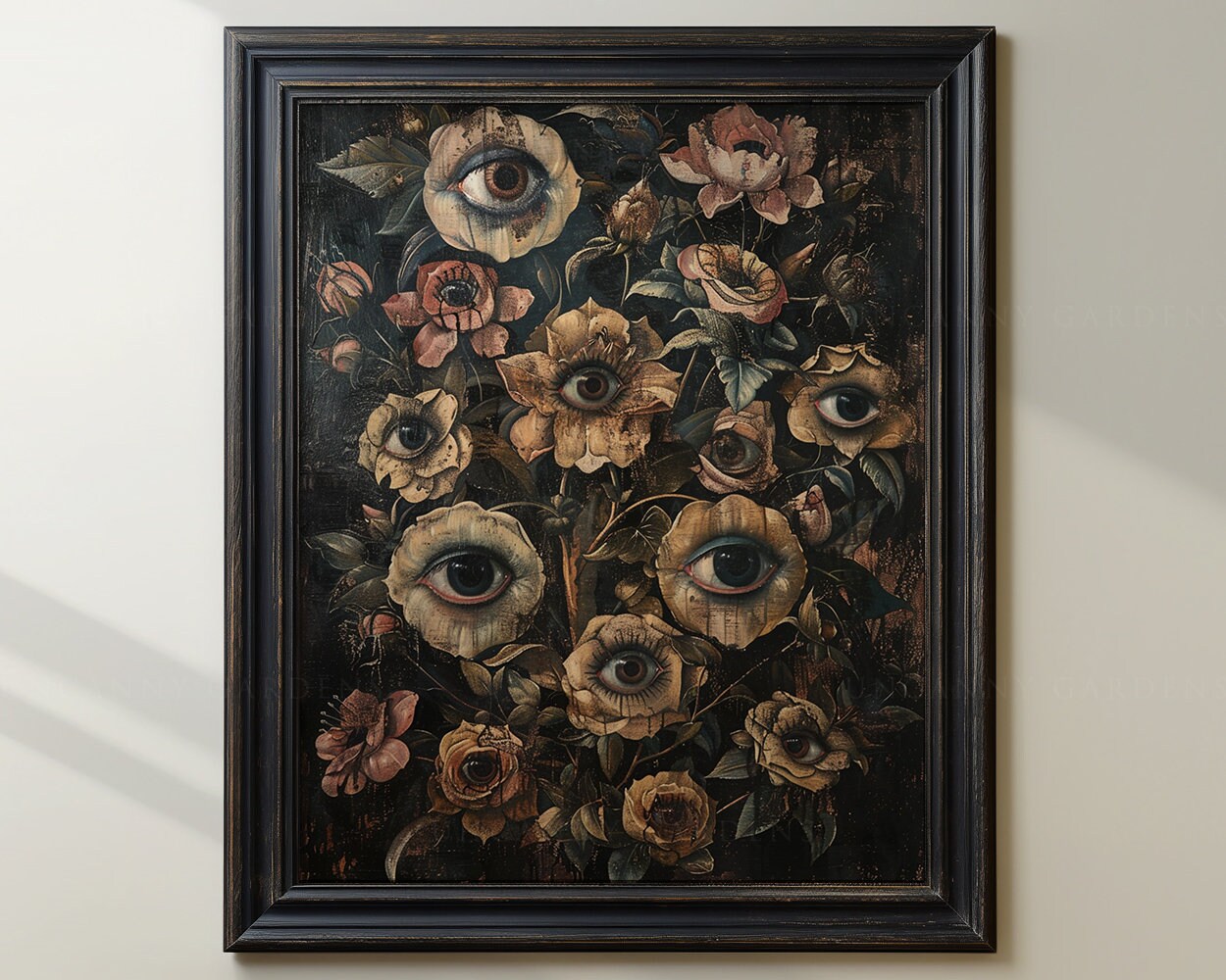 Strange Flowers Wall Decor, Weird Art Print, Weirdcore, Gothic Home ...