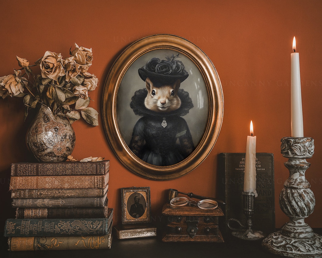 Royal Squirrel Portrait, Victorian Squirrel, Victorian Animal Art Print ...