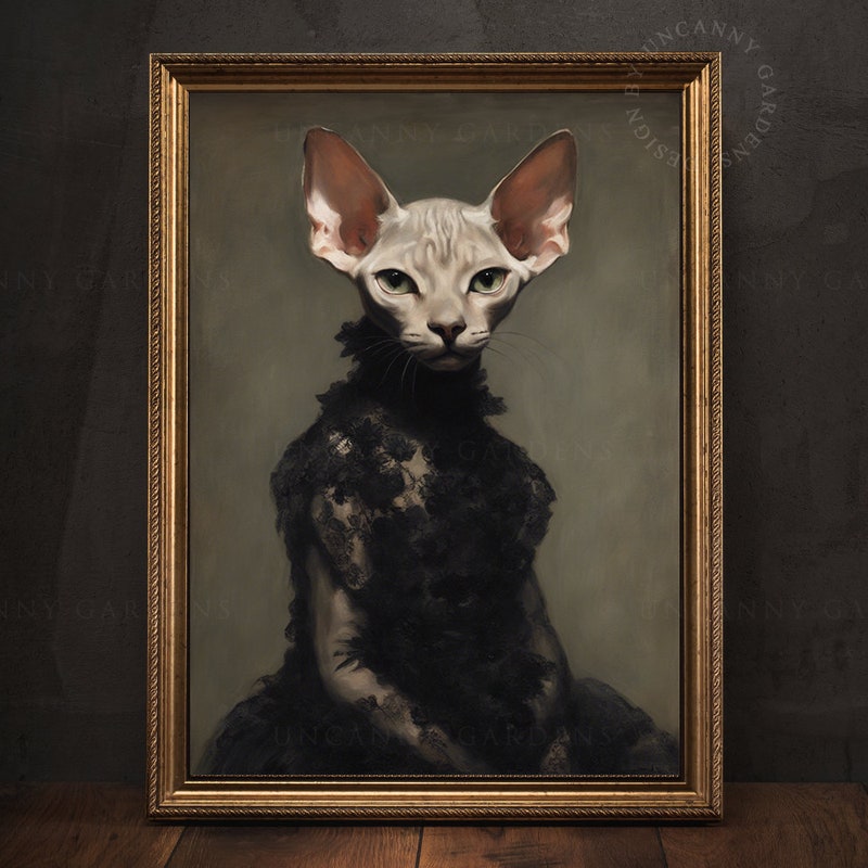 Sphynx Cat Art - Etsy