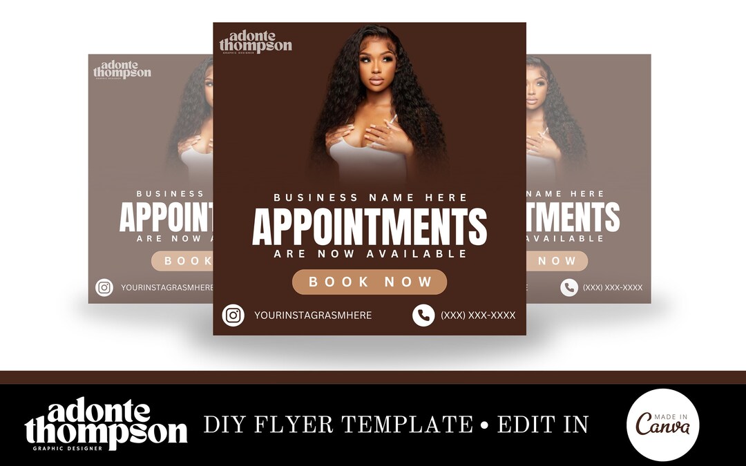 Editable Book Now Flyer - Etsy