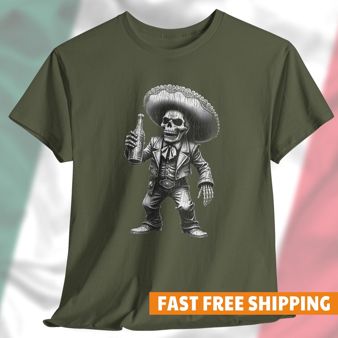 Mexican Charro Mariachi Skeleton Cowboy Gothic Souvenir Gift, Unique ...