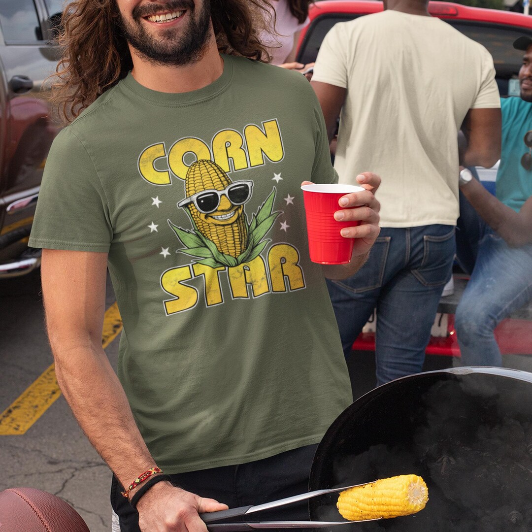 Corn Star Funny Cornhole Player T-shirt, Corn Hole Bean Bag Toss Game ...