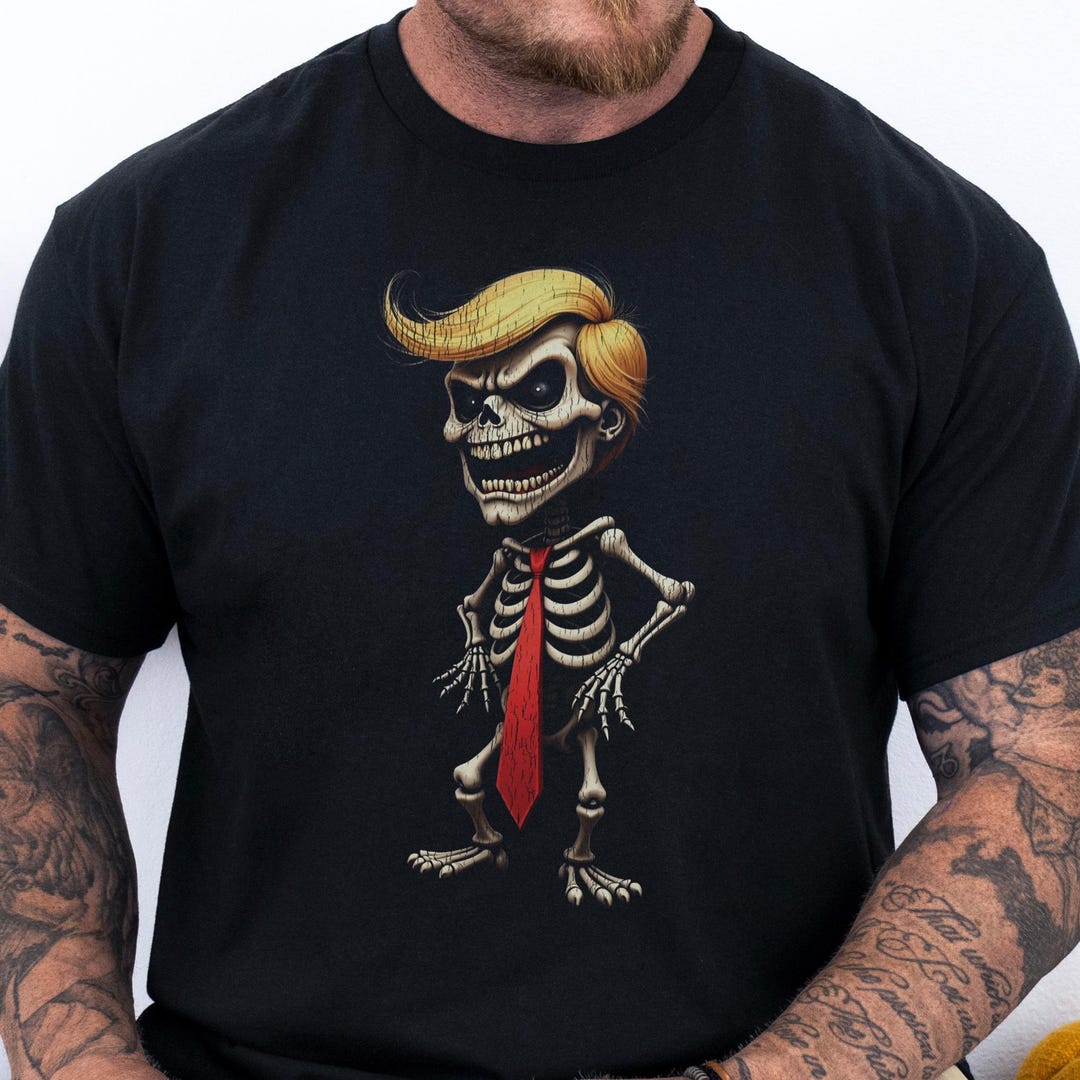 Funny Donald Trump Skeleton Halloween Costume T-shirt, Vintage ...