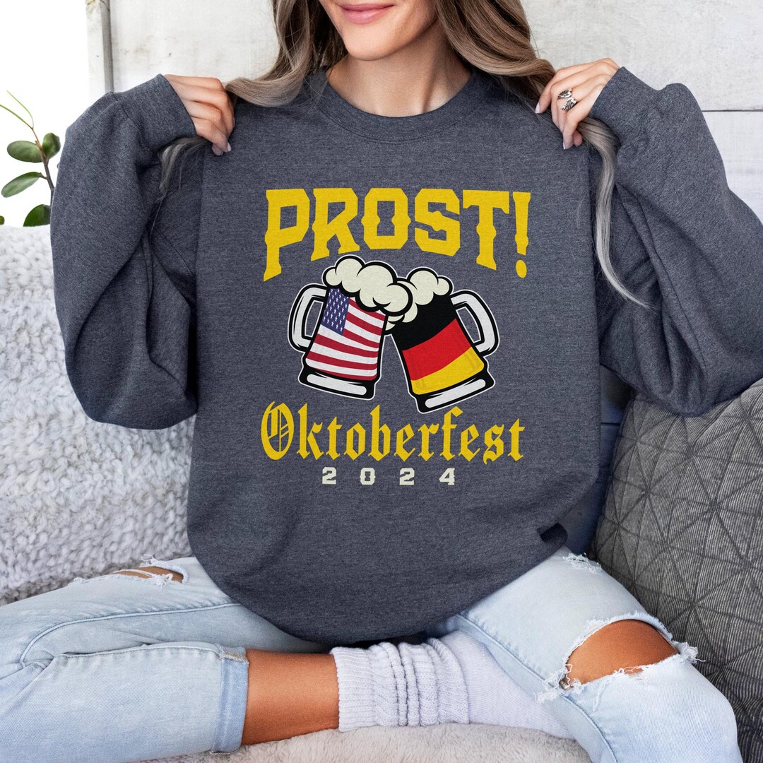 Prost Oktoberfest American German Flag Beer Mug Souvenir Sweatshirt ...