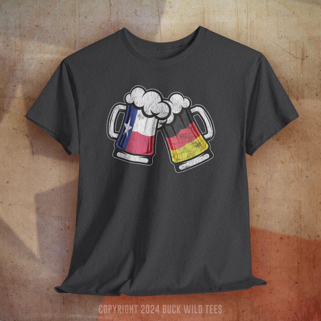 Vintage Texas Oktoberfest Tee Shirt: German Texas Flag Beer Mugs ...
