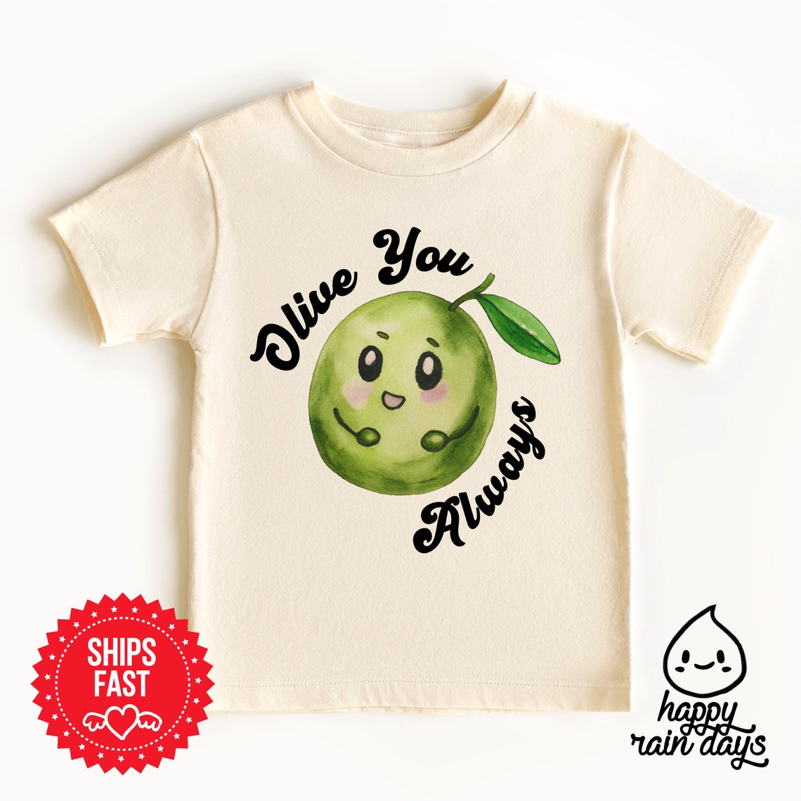 Cute Olive You, Baby Gift, Cute Toddler Tshirt, Food T-shirt Baby ...