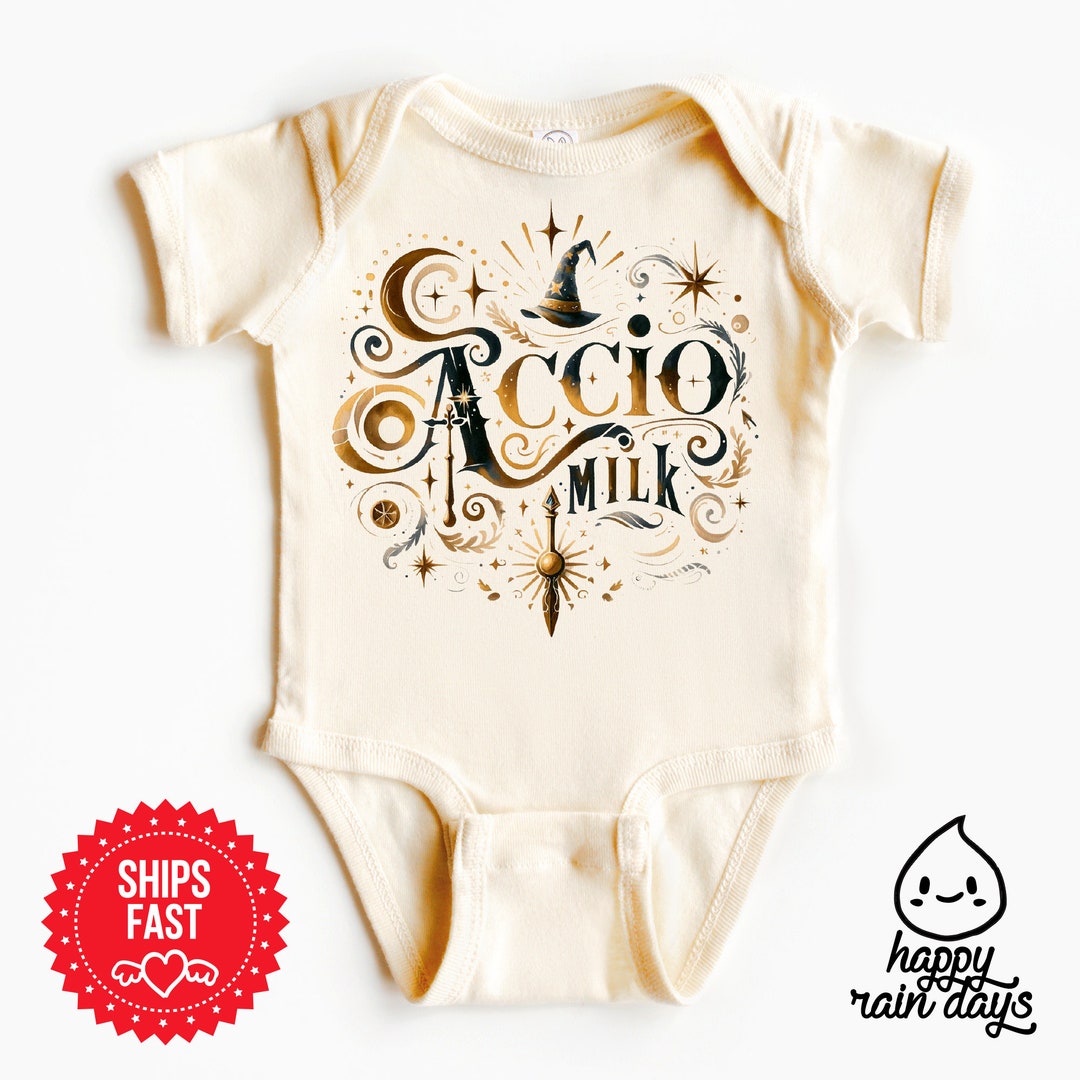 Accio Milk Baby Bodysuit, Funny Baby Bodysuit, Cute Loved Shirt, Magic ...