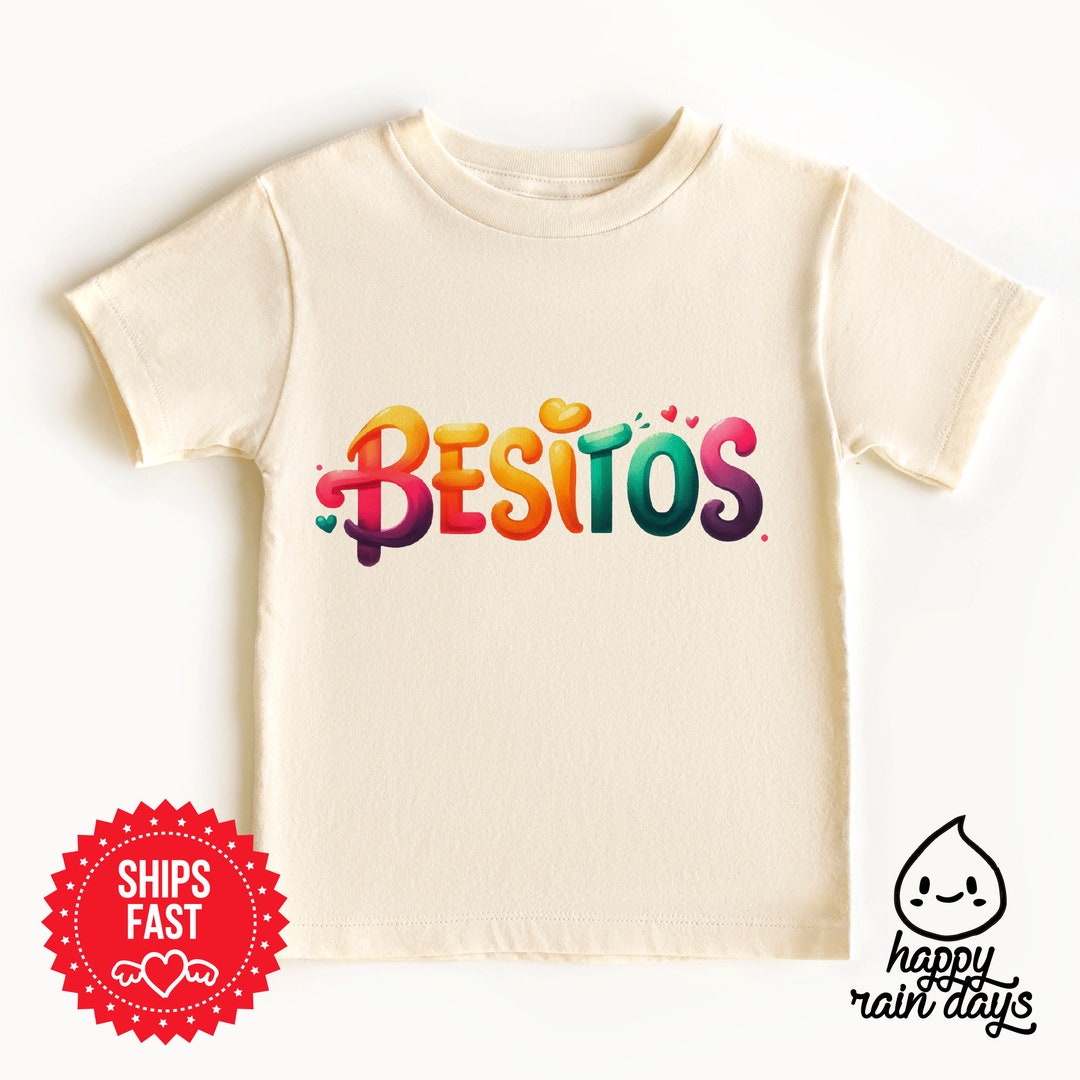 Besitos Spanish Toddler Tee, Cute Baby Reveal Natural Youth Kids T ...