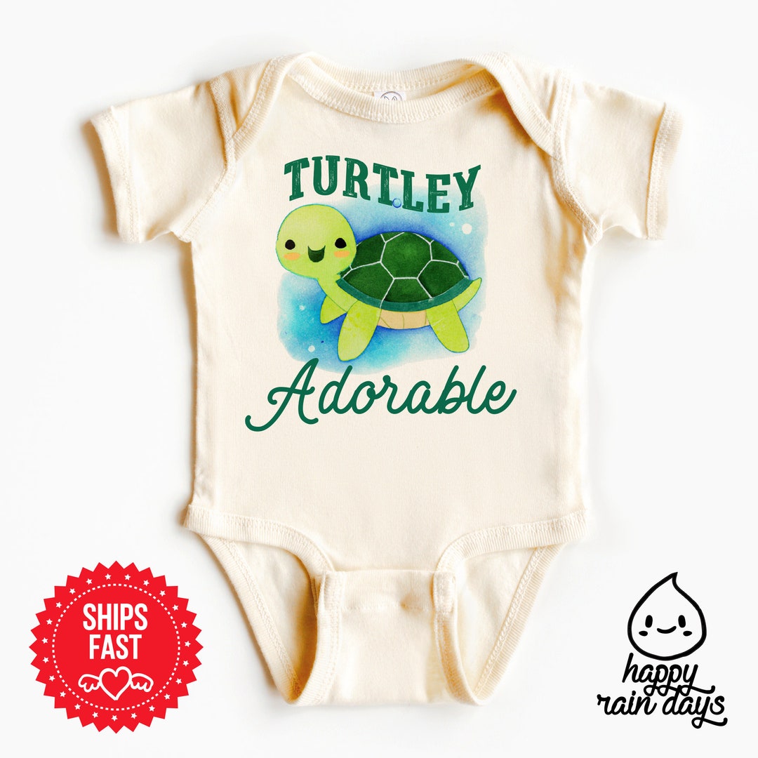 Turtle Onesie Baby Boy or Girl Funny Turtle Baby Clothes With Name ...