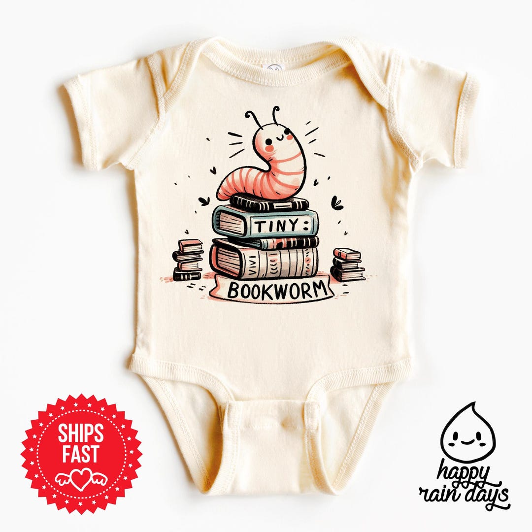 Tiny Bookworm Baby Reveal Onesie®, School Librarian Baby Announcement ...