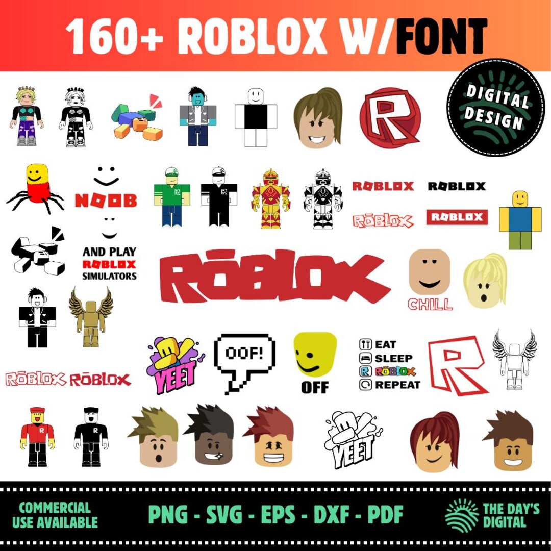 Roblox Png, Roblox Svg Bundle, Roblox Font, Roblox Digital Download ...